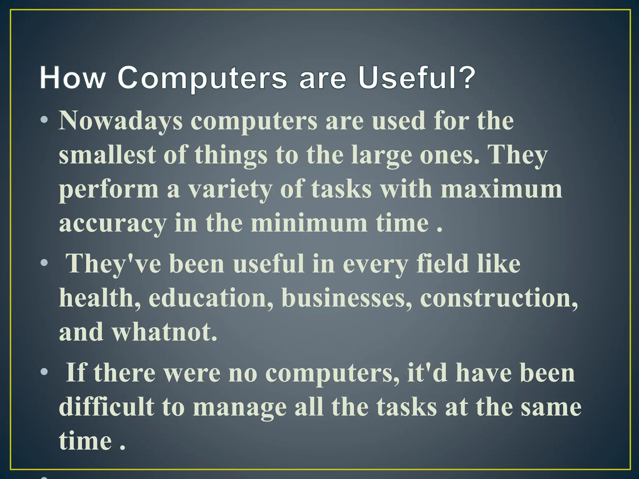 Uses Of Computer in schools offices public places like station, airport ...