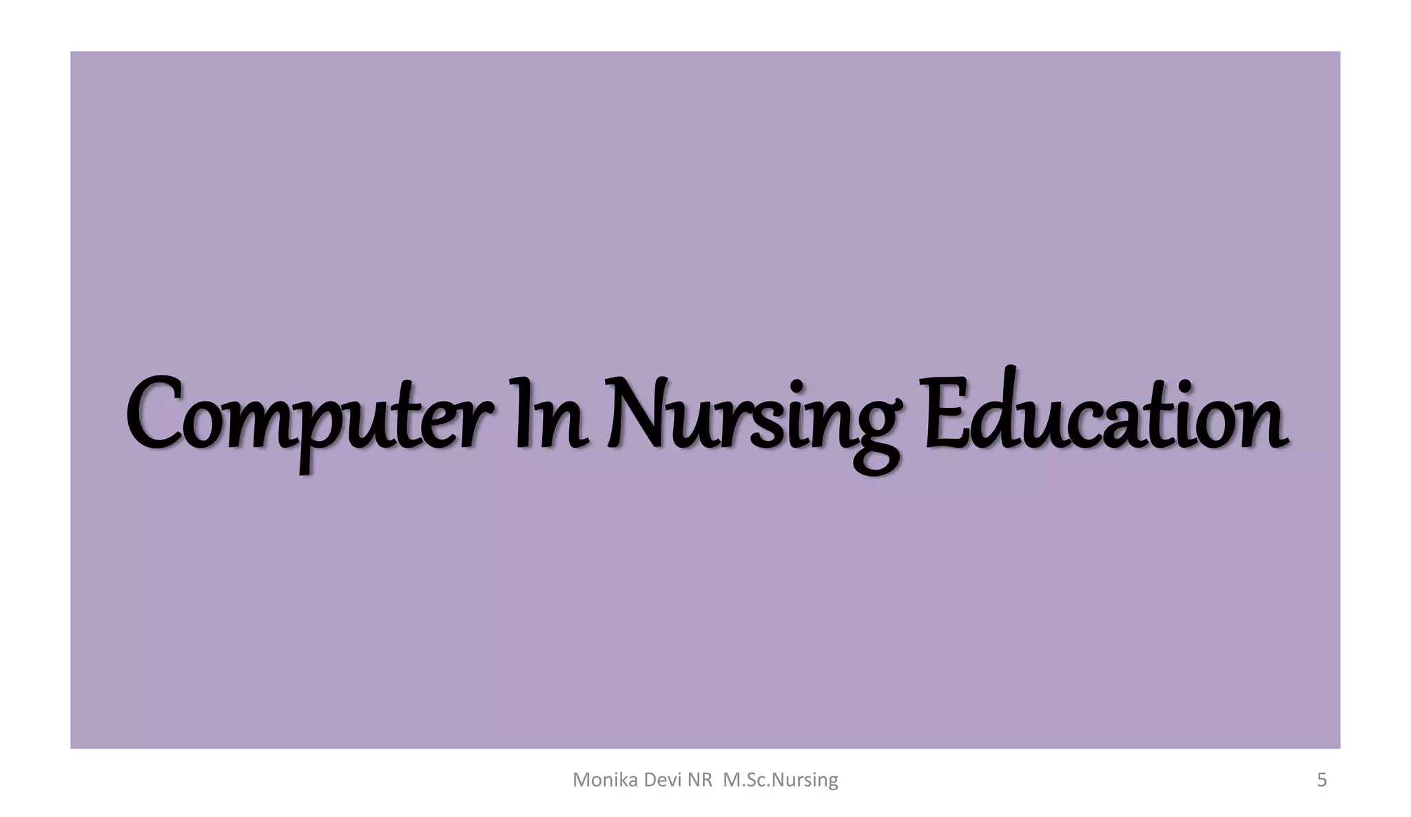 Uses of computer in nursing | PPTX
