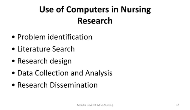 Uses of computer in nursing | PPTX