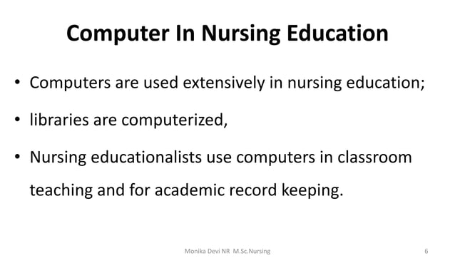 Uses of computer in nursing | PPTX