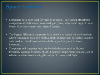 Uses of computer in space | PPTX