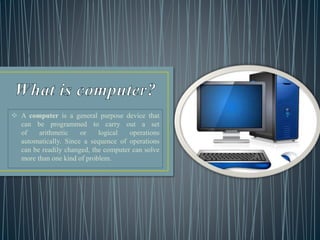 Uses of computer in space | PPTX