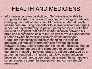 Uses of computer in various fields | PPT