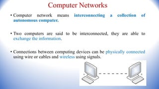 Uses of Computer Networks for communication | PDF