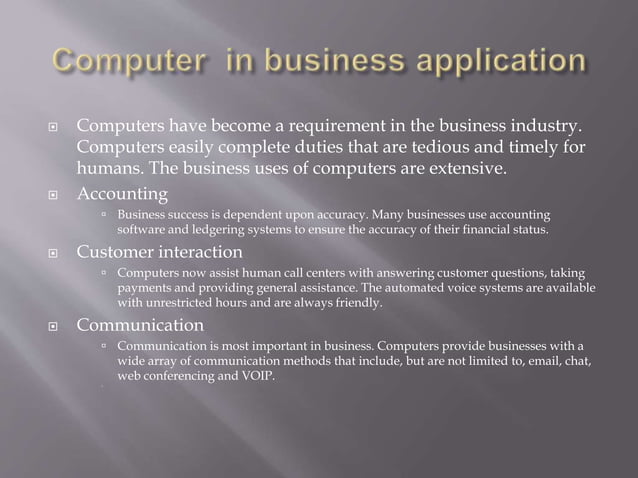 Uses of computer | PPTX