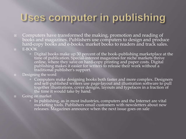 Uses of computer | PPTX