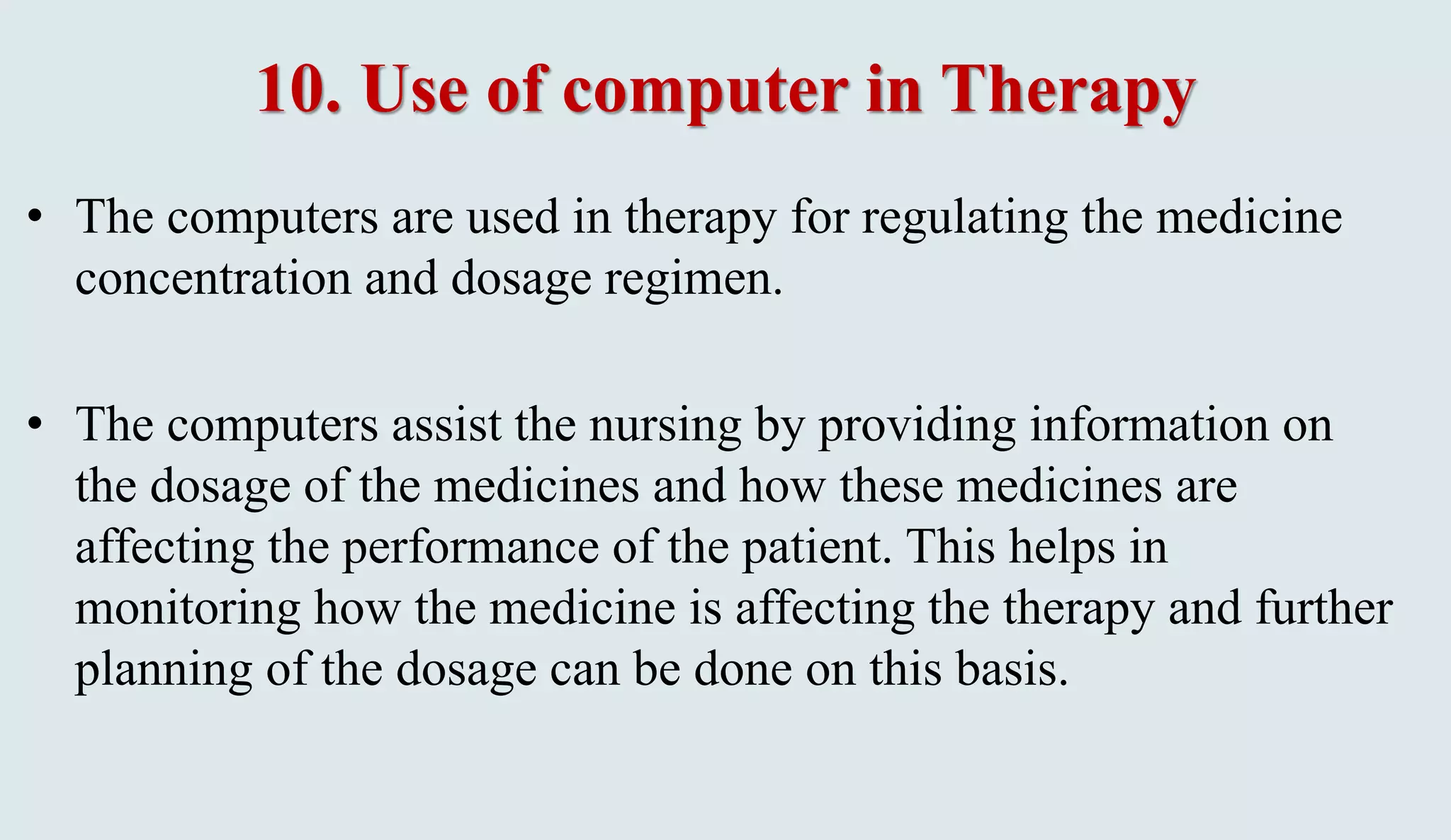 Uses of computerr in hospital management system | PPTX