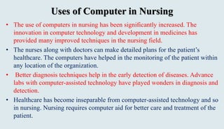 Uses of computerr in hospital management system | PPTX