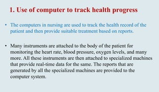 Uses of computerr in hospital management system | PPTX