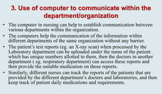 Uses of computerr in hospital management system | PPTX