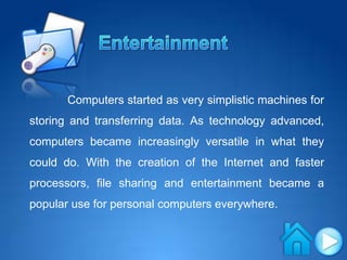 Uses of computers | PPTX