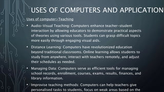 Uses of computers and applications1.pptx | Computer Animation ...