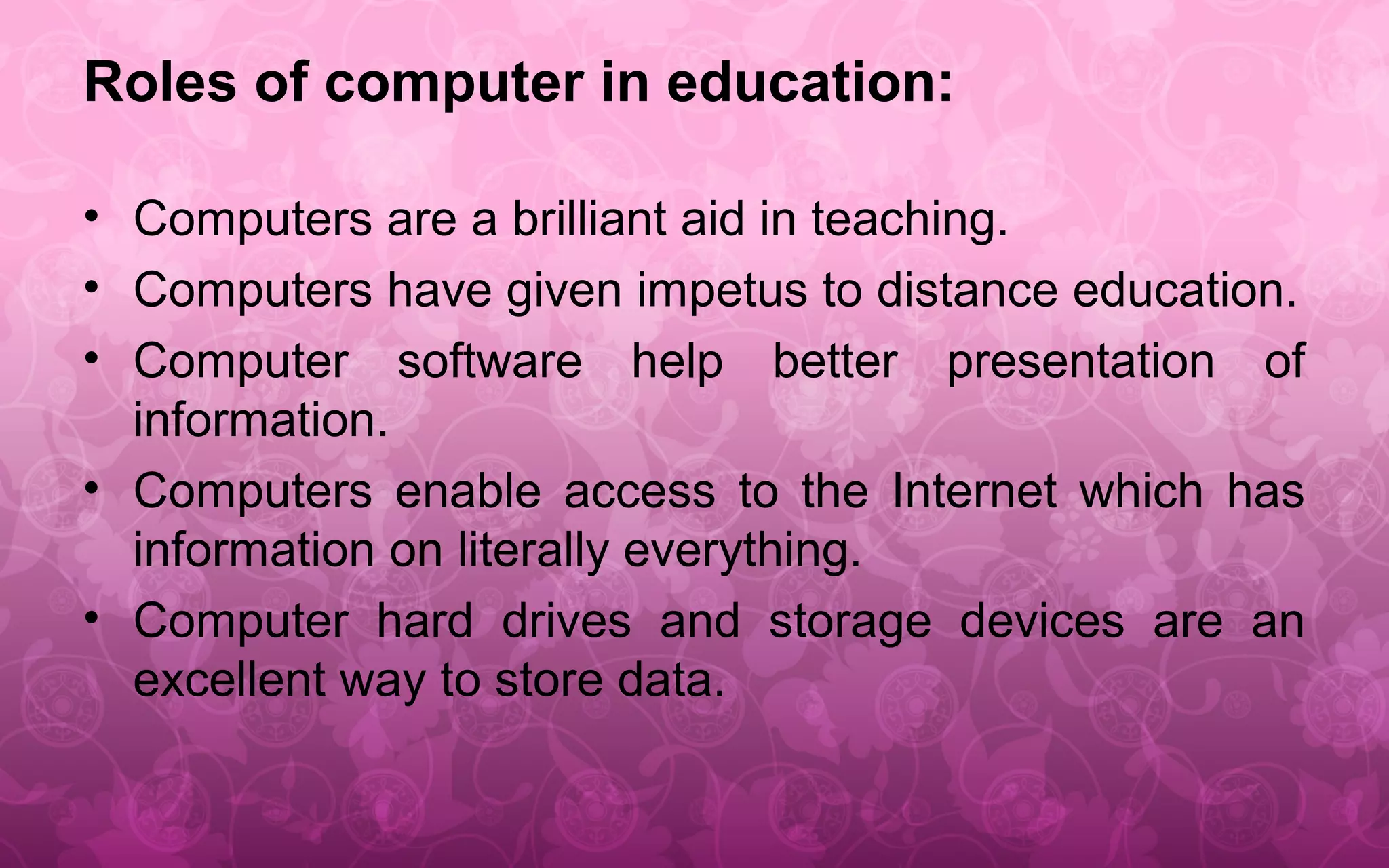 Uses of computers in education | PPT