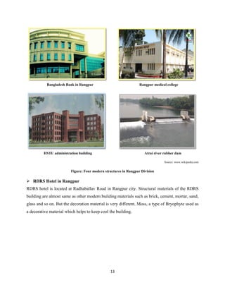 Uses of construction material in building of rangpur division in ...