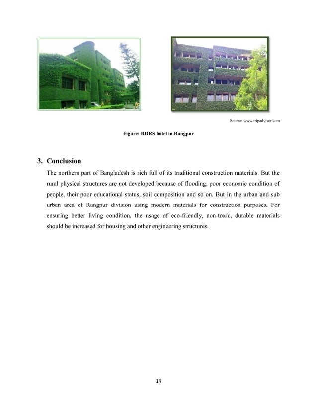 Uses of construction material in building of rangpur division in ...