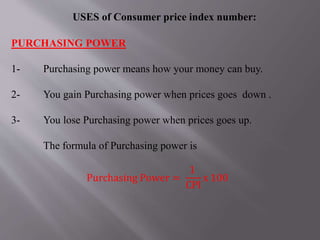 Uses of consumer price index number | PPT