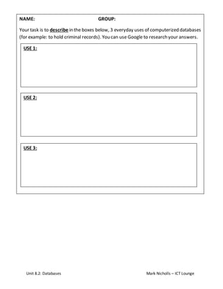 Uses of databases | PDF