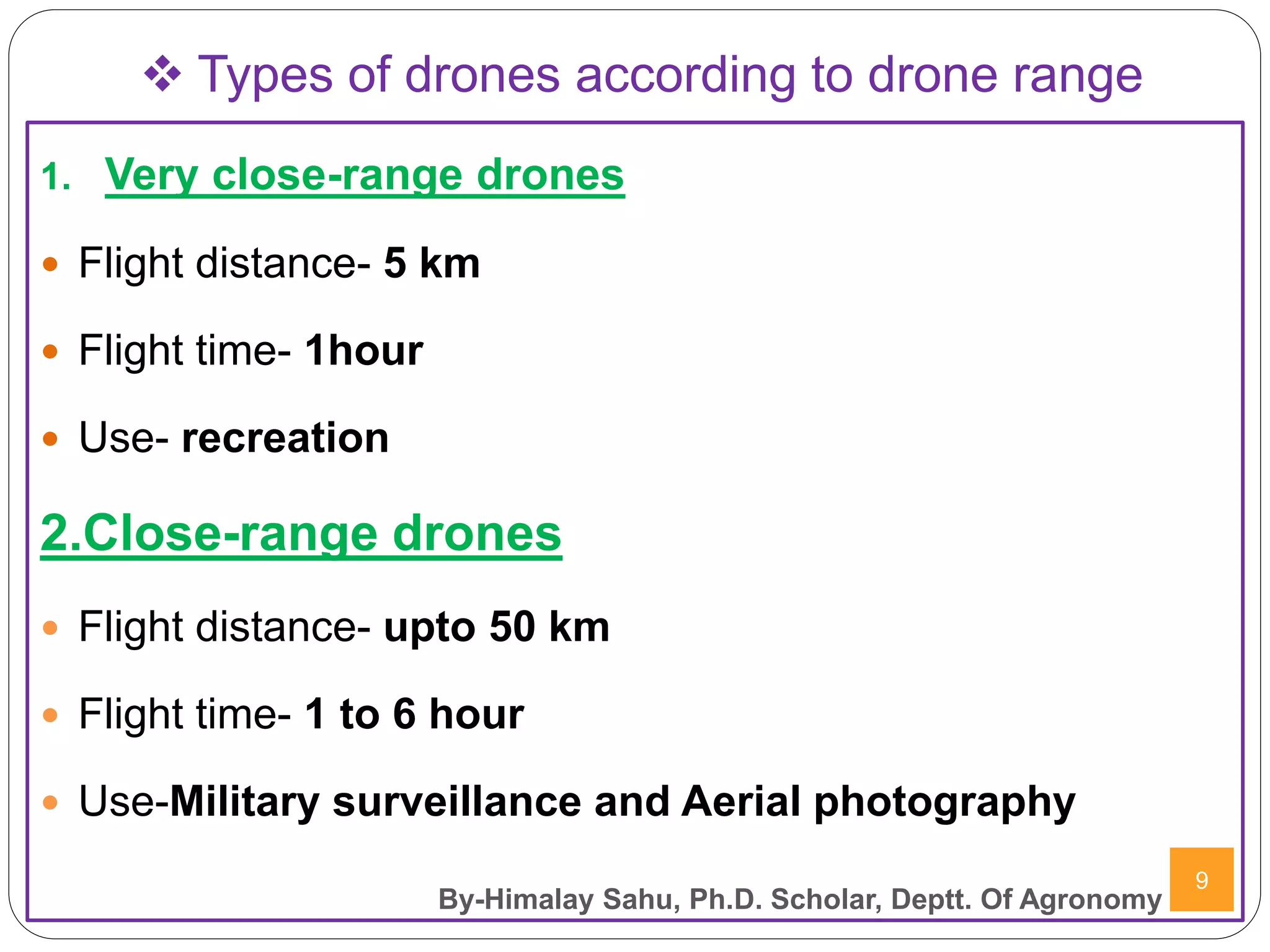 Uses of drones in general and in agriculture.pptx