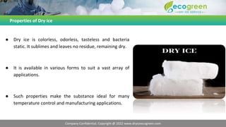 Uses of dry ice industrial sector | PPTX