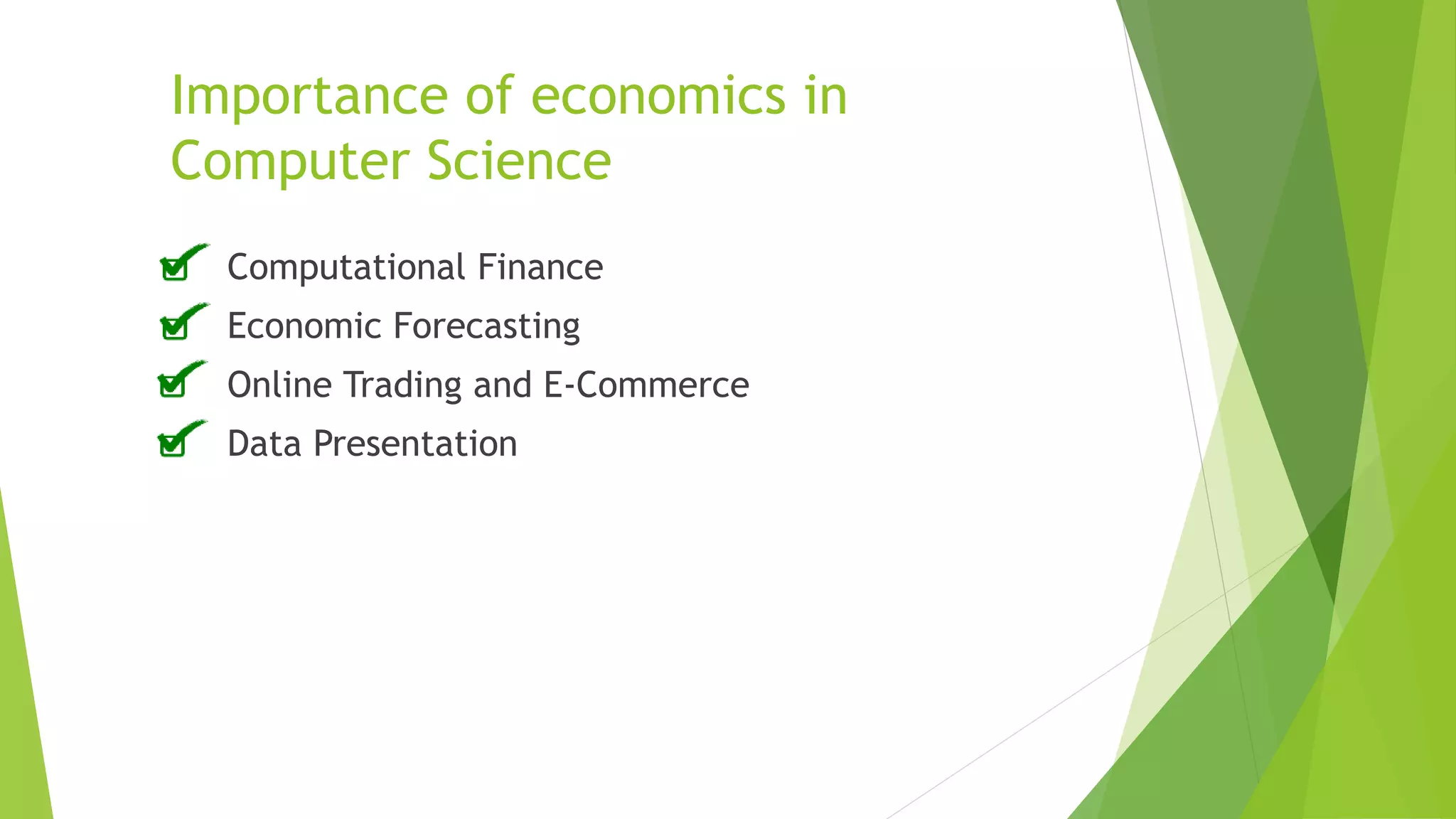 Uses of economics in computer science | PPTX