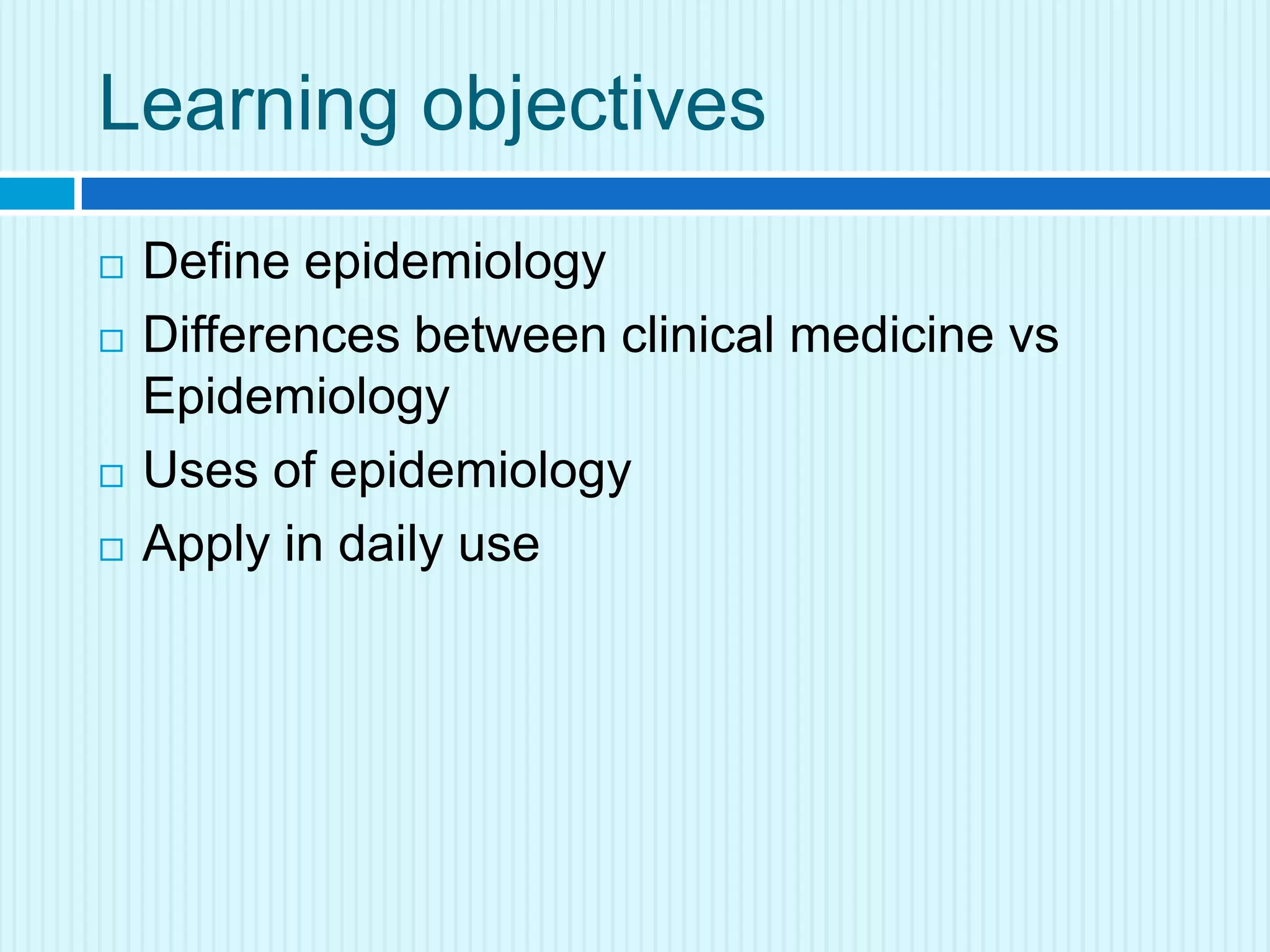 Uses of epidemiology | PPTX