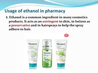 Uses of ethyl alcohol | PPTX