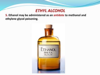 Uses of ethyl alcohol | PPT