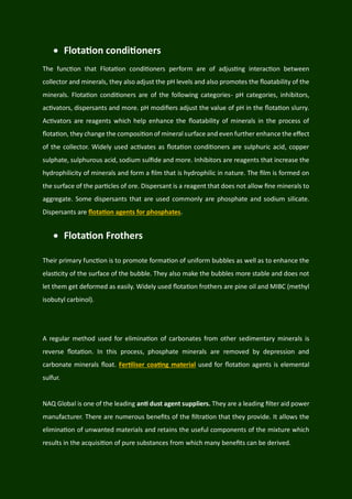 Uses of Flotation Agents, and it’s Short Classification | PDF