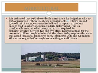 Uses of fresh water | PPTX