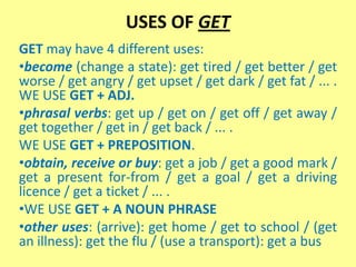 Uses of get | PPTX