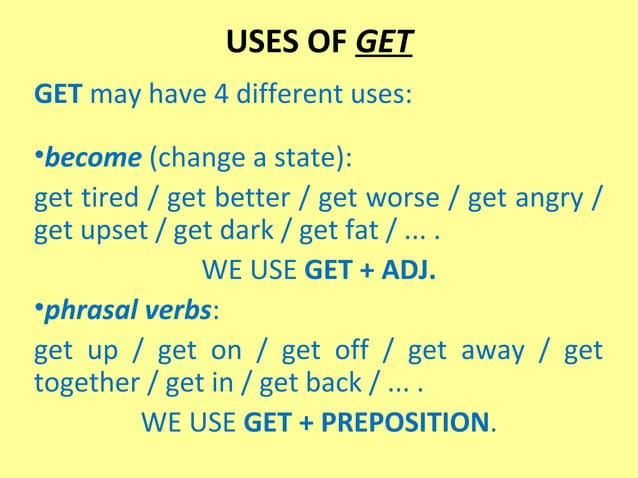 Uses of get | PPT