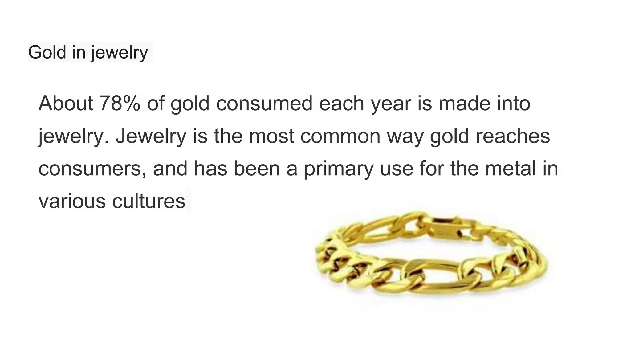Uses of gold | PPTX