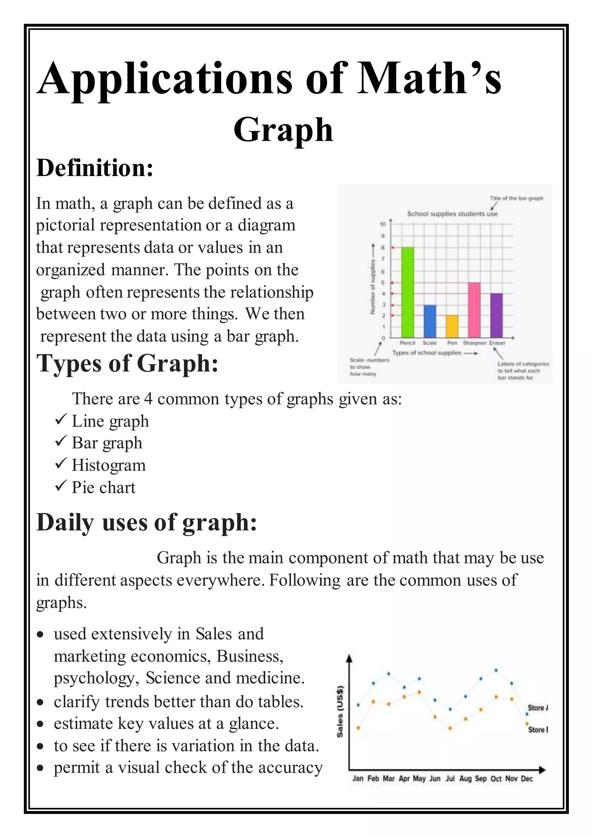 Uses of graph | PDF