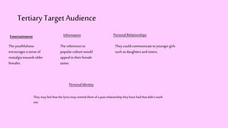 Uses of gratification of our target audience | PPT