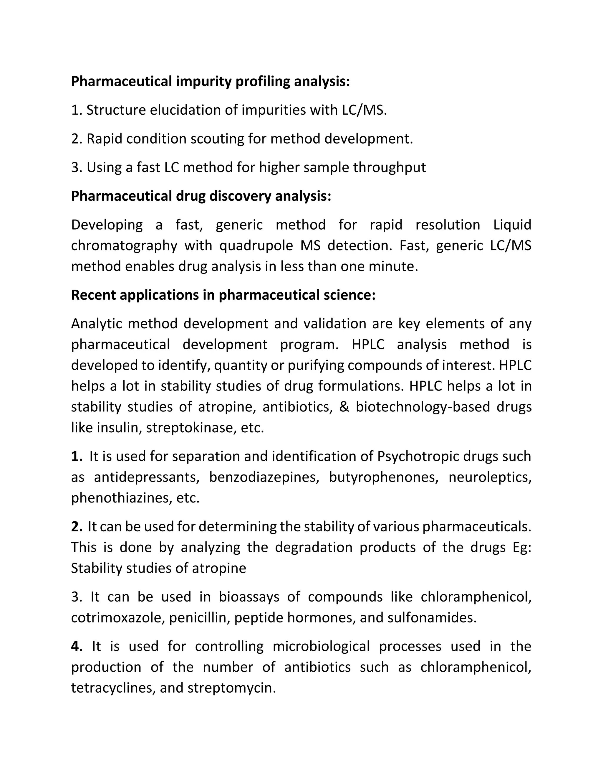 HPLC In Pharmaceutical sciences | PDF
