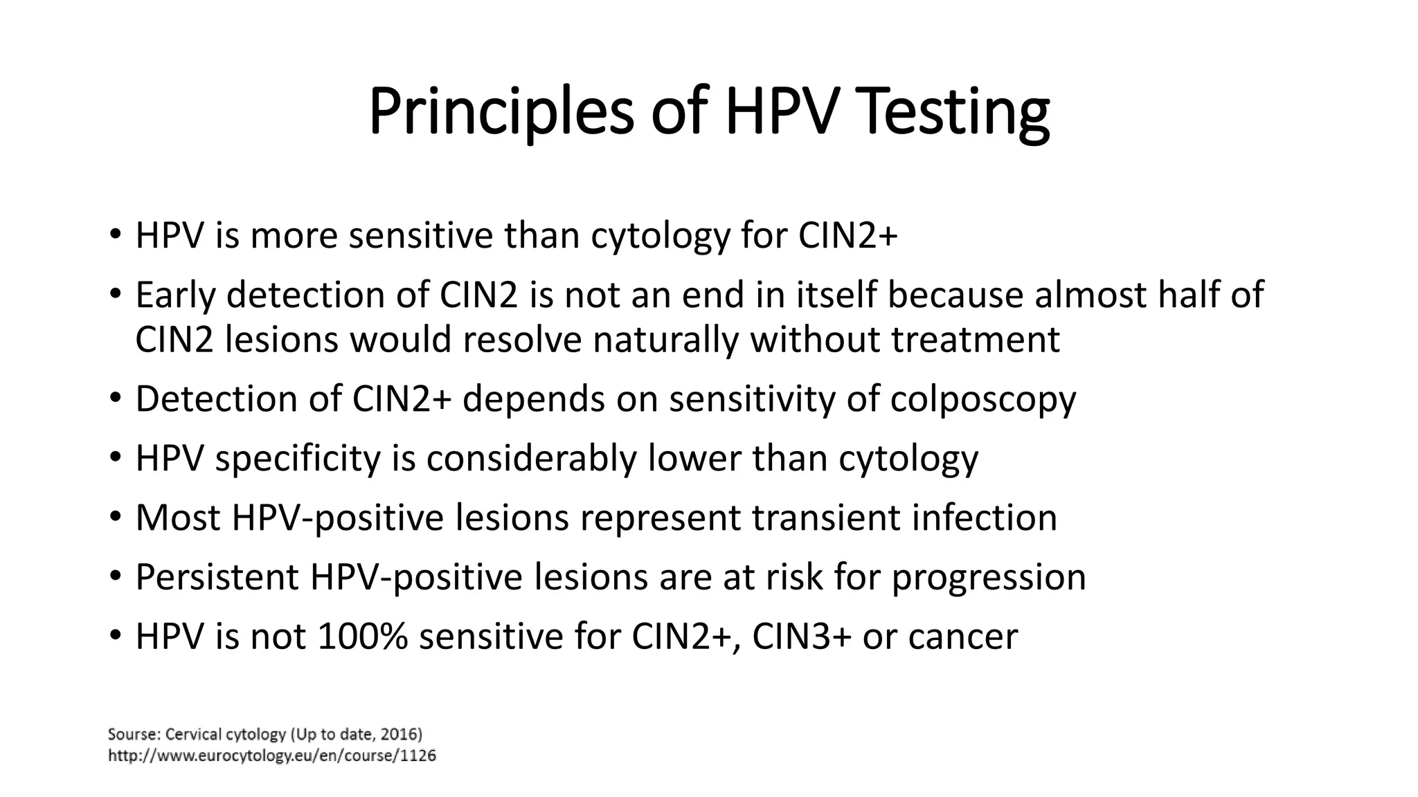 Uses of HPV Testing in Triage of cervical Screening | PPT