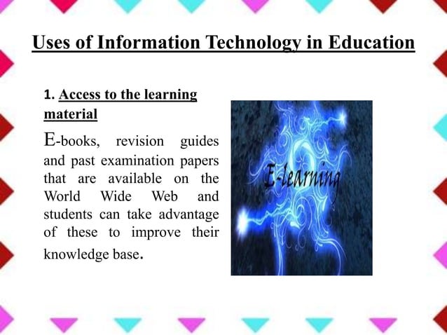 Uses of information technology | PPTX