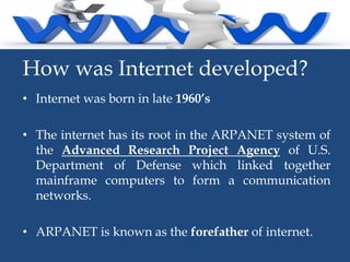 Uses of internet | PPT