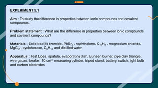 Uses of ionic compound and covalent compound in daily life | PDF