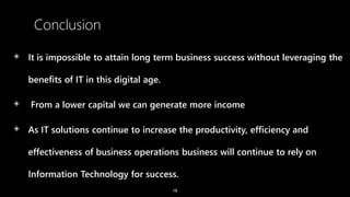 Uses of IT in business in Nepal | PPTX