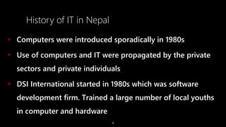 Uses of IT in business in Nepal | PPTX