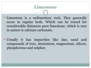 Limestone in Industries and Construction | PPTX