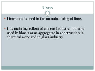 Limestone in Industries and Construction | PPTX