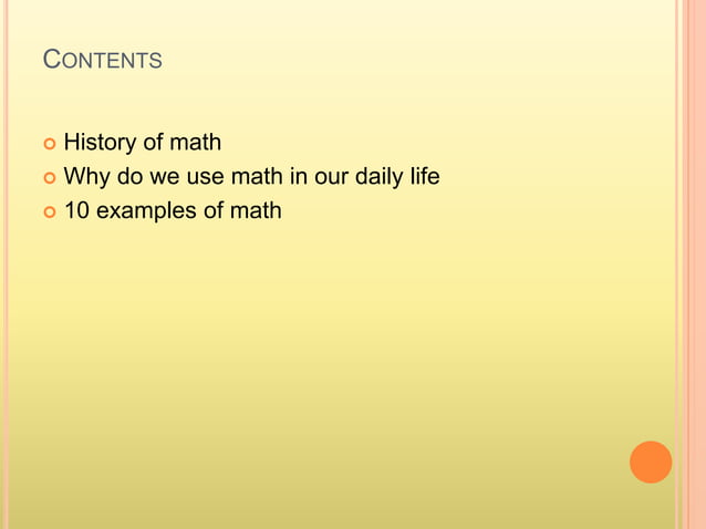 Uses of mathematics in our daily life | PPTX