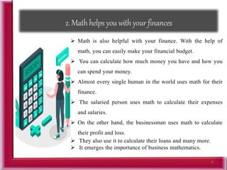 Uses of Mathematics in our daily life by Tracilee' | PPTX