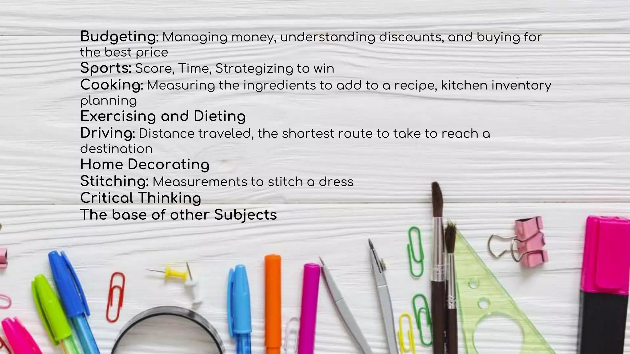 Uses of maths | PPTX