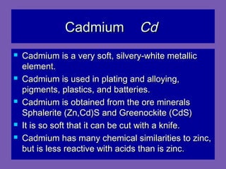 Uses Of Cadmium