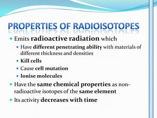 Uses of radioisotopes | PDF