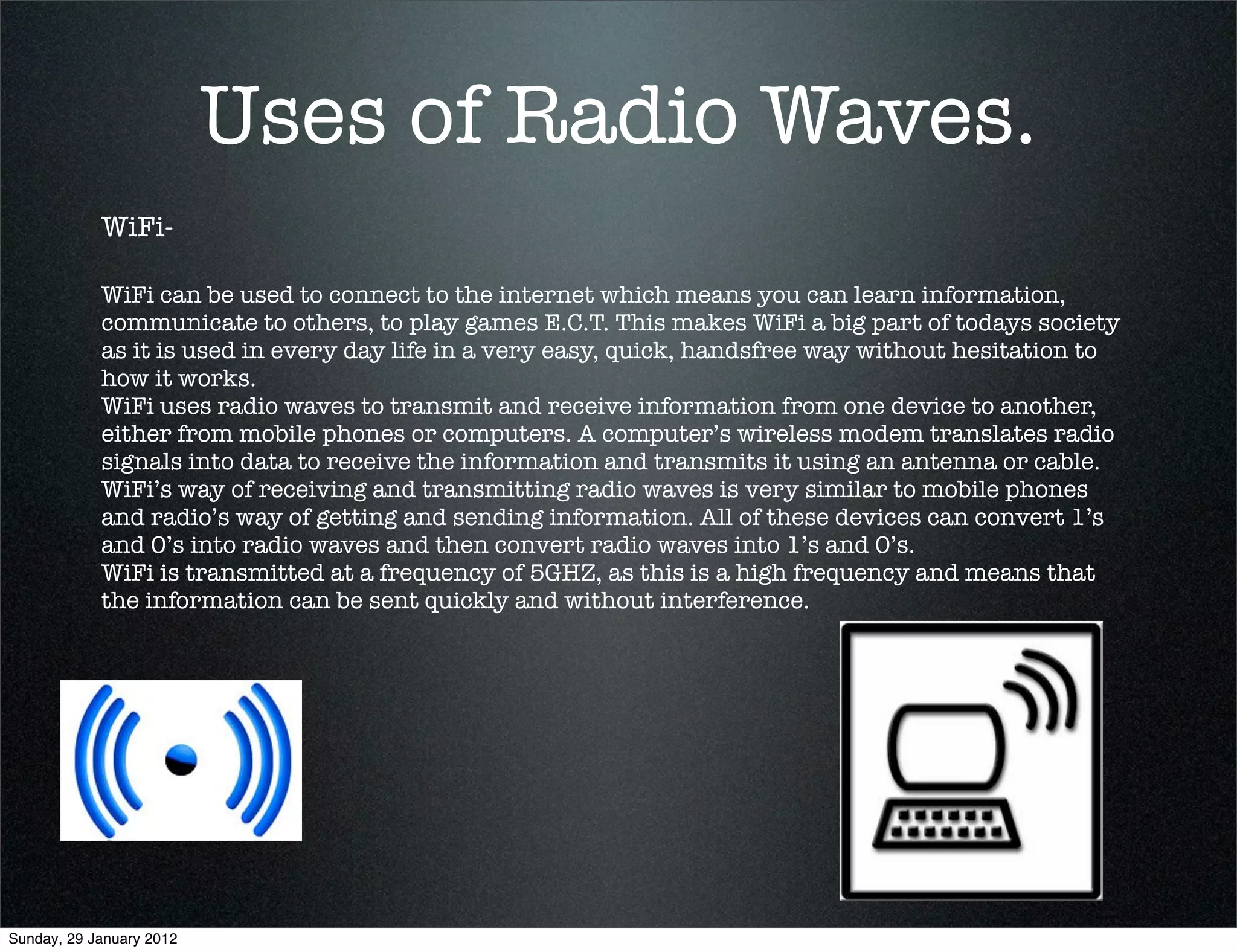 Uses of radio waves | PDF