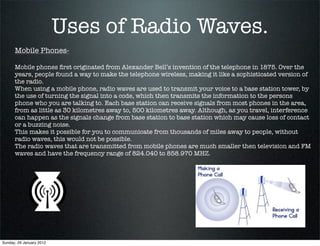 Uses of radio waves | PDF